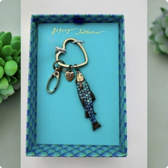 Betsey Johnson | Accessories | Betsey Johnson Blue Sardine Fish ...